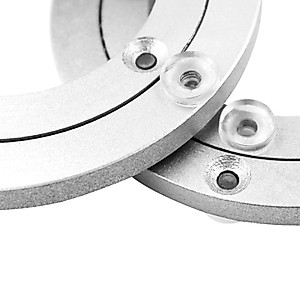 Aluminium Alloy Turntable Bearing, Heavy Duty Swivel Turntable Lazy Susan Rotating Bearing Turntable Round Dining Table Smooth Swivel Plate Hardware for Dining-Table, 8''