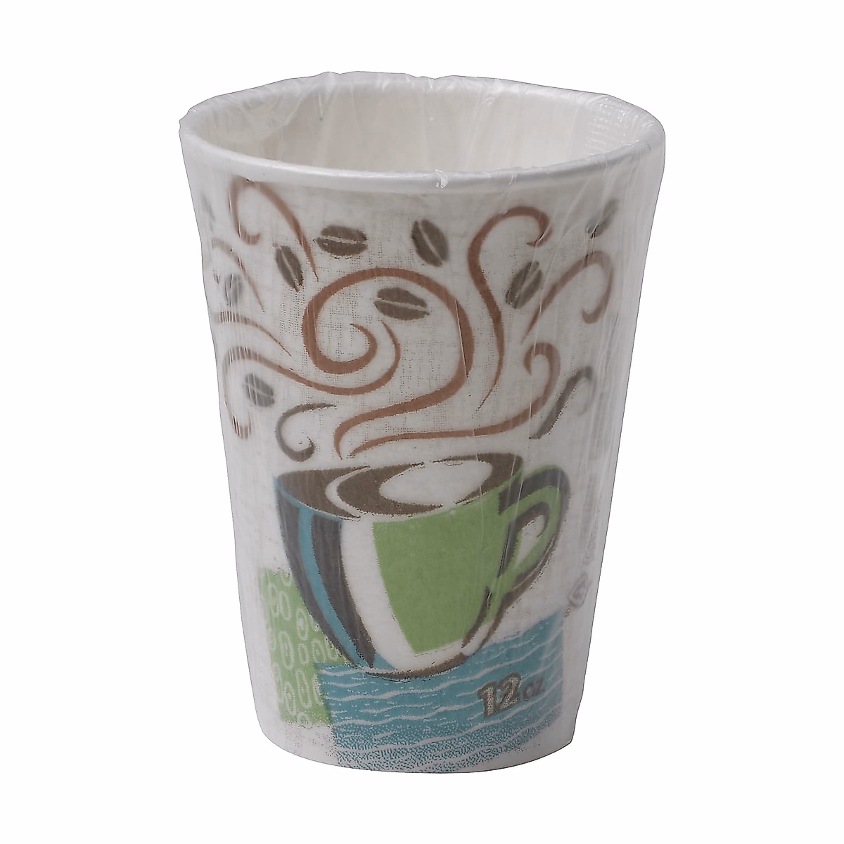 Dixie PerfecTouch Individually Wrapped Insulated Paper Hot Cup, 12 Oz., Multicolor, 1000 Cups/Carton (5342CDWR)