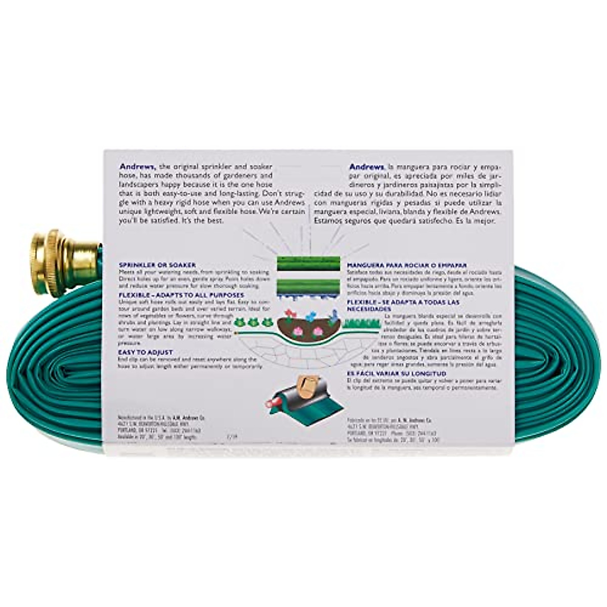 Andrews 50-Foot 2 Tube Sprinkler Hose 10-12348