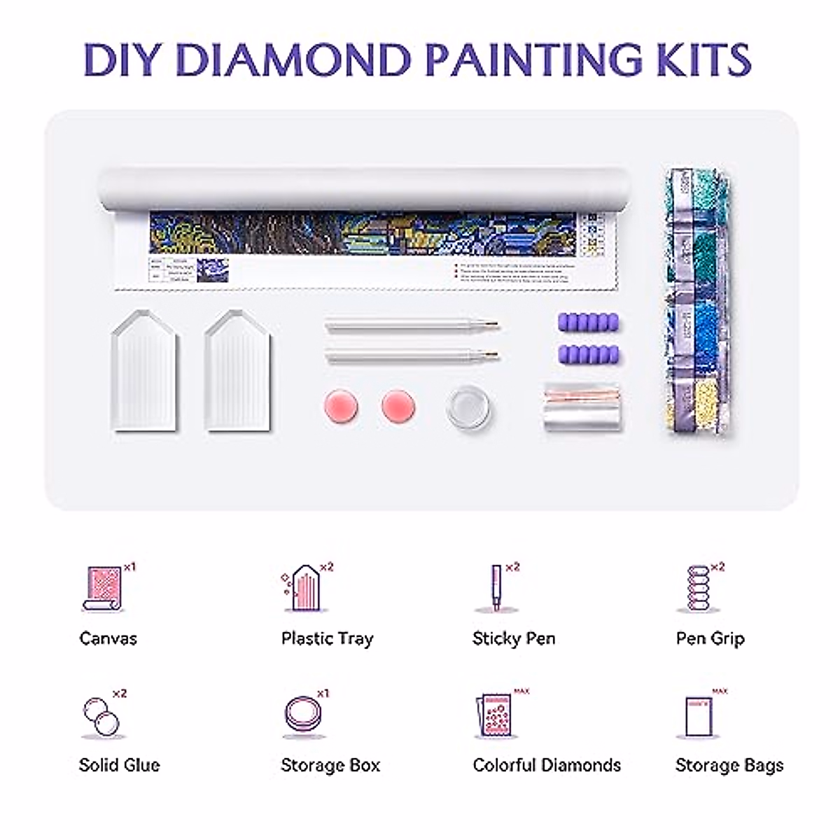 MOYFACE 33.5x23.6Inch 5D Diamond Painting Angel,Diamond Art Painting Kits for Adults with Lovely Angel,Full Drill Paint by Numbers DIY Diamond Art Kits for Beginners Home Wall Decor