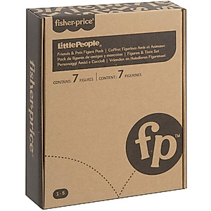 Fisher-Price Little People Friends & Pets Figure Pack, Set of 7 Character Figures for Toddlers and Preschool Kids Ages 1 to 5 Years