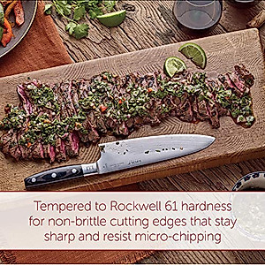 Wolf Gourmet 7 Piece Cutlery Knife Set, Hardwood Block, Forged High-Carbon Stainless Steel, Durable, Lifetime Limited Warranty (WGCU100S)