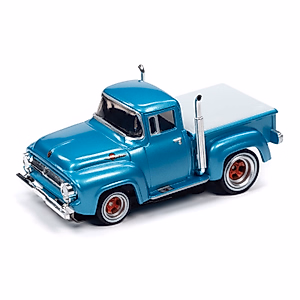 Round 2 14' California Cruising The Pacific Coast Highway Slot Race Set 1956 Ford F100 Pickup Truck (4Gear) 1955 Chevrolet Bel Air (Xtraction), Multicolor (SRS331)