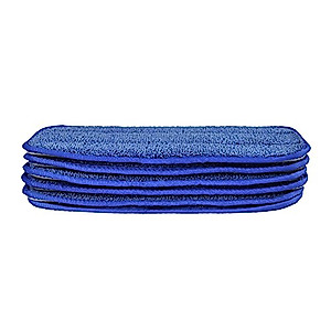 CleanAide® All Purpose Twist Yarn Microfiber Mop Pads 10 Inches Blue 6 Pack