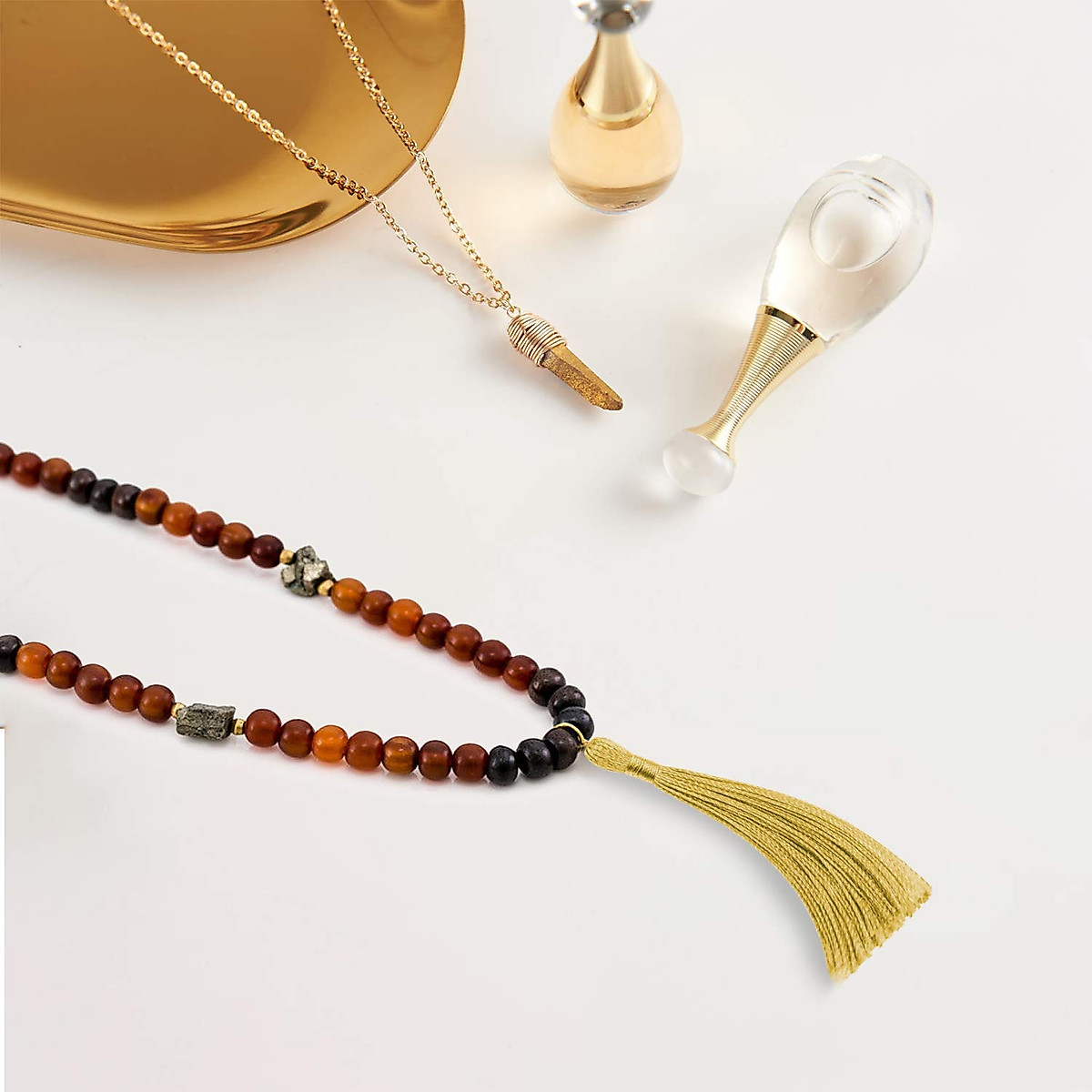 VAPKER 30 Pieces Gold Tassels 13cm/5-Inch Silky Handmade Soft Mini Tassels Floss Bookmark Tassels with 2-Inch Cord Loop for Jewelry Making, DIY Projects, Bookmarks