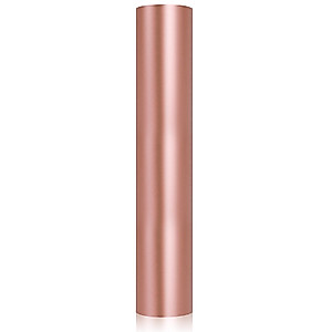 GIRAFVINYL Satin Rose Gold Permanent Vinyl 12" x 6 ft Matte Metallic Vinyl Permanent for Cup Car Home Decor,