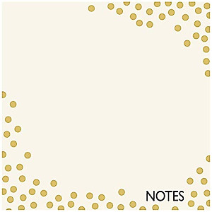 Wall Pops WallPops WPE1503 Gold Confetti Organization Kit, White & Off-White