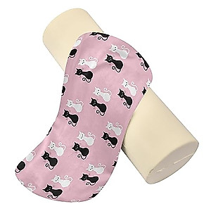 Vnurnrn Cats Neck Support Pillow Round Neck Roll Bolster Cylinder Pillow Cervical Pillows Leg Pillow for Leg Knee Back Head Support for Work Men Women Bed