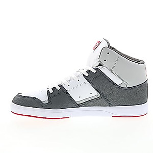 DC Cure Casual High-Top Skate Shoes Sneakers White/Grey/Red 10.5 D (M)