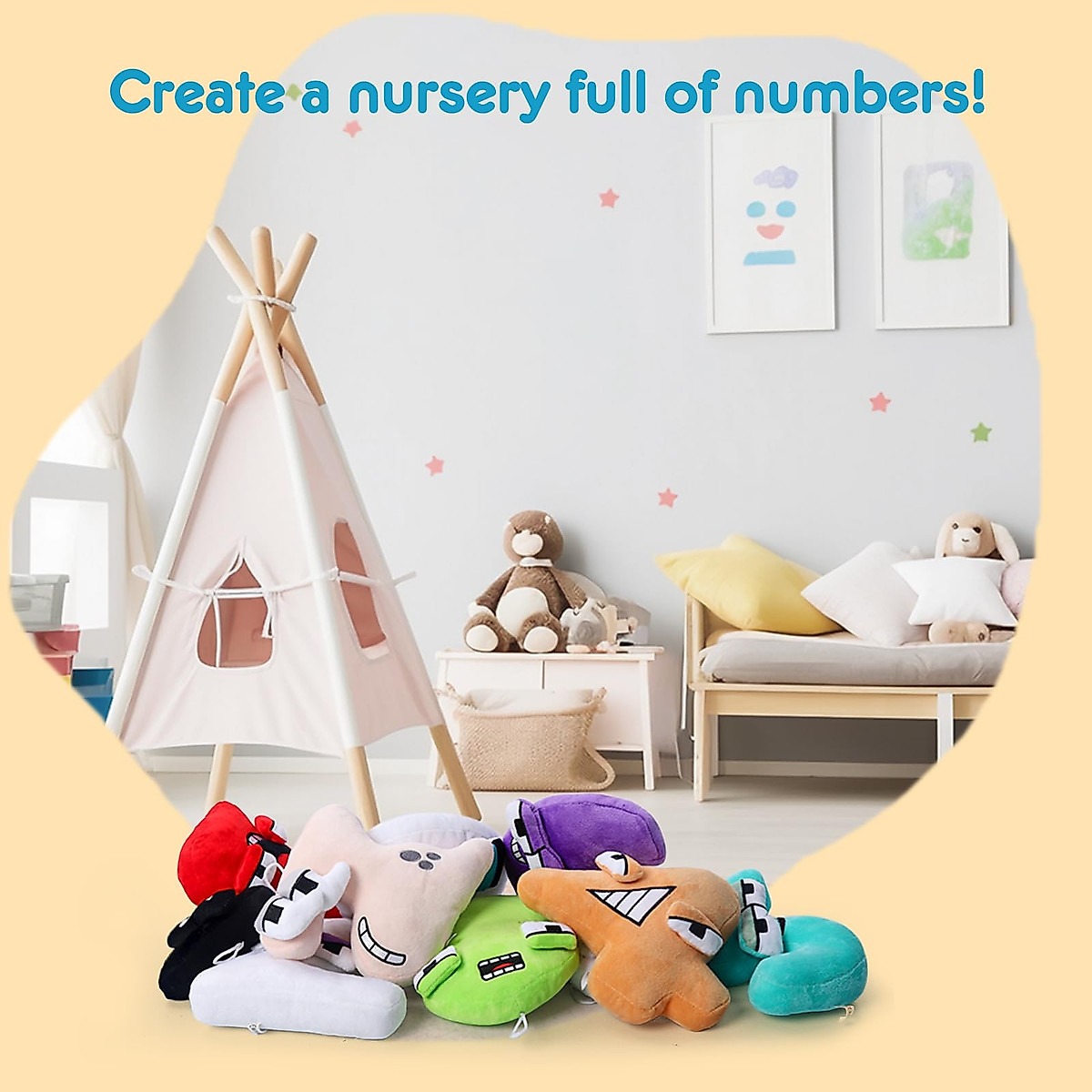 HARPPA Number Plush Toys,1-10 Number Toy,Learning for Toddlers,Kids Birthday Holidays Party Favor Preferred Gift, Stuffed Animals Doll Toys, Room Decoration, Gifts for Thanksgiving Day&Christmas Day