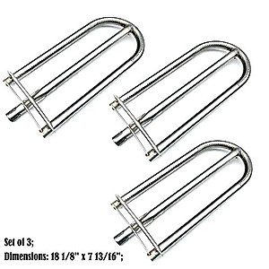Direct Store Parts DA110 (3-Pack) Stainless Steel Burner Replacement for Alfresco Gas Grill (3)