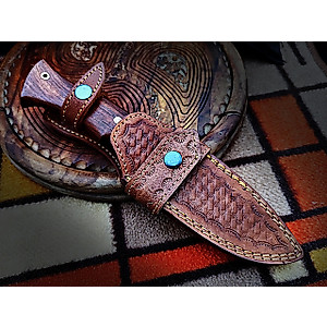 TR-1168 Custom Handmade Damascus Steel 10 Inches Tactical Knife - Perfect Grip Rose wood Handle