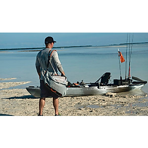 Wilderness Systems Custom Dry Bag for Kayaks | Bow Dry Bag | Waterproof Zipper | Shoulder Carry Strap, Gray, large