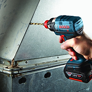 BOSCH TI2141IM 1-Piece 7/32 In. x 3-3/4 In. Titanium Nitride Coated Metal Drill Bit Impact Tough with Impact-Rated Hex Shank Ideal for Heavy-Gauge Carbon Steels, Light Gauge Metal, Hardwood