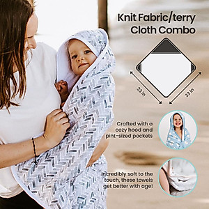 Copper Pearl Hooded Bath Towels Premium Knit/Terry Cloth Baby Towels with Hood, Pockets, and Cool Designs - Great to Gift and Make Bath Time Fun - Baby Bath Towel, Bliss