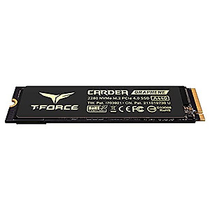 TEAMGROUP T-Force CARDEA A440 Graphene & Aluminum Heatsink 2TB with DRAM SLC Cache 3D NAND TLC NVMe PCIe Gen4 x4 M.2 2280 Internal SSD Works with PS5 Read/Write 7,000/6,900 MB/s TM8FPZ002T0C327
