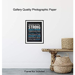 Police Officer Wall Decor Picture for Home, Apartment, Station, Office, Bedroom, Living or Family Room - Gift for Law Enforcement, First Responder, Policewoman, Policeman, Cop - 8x10 Photo Poster