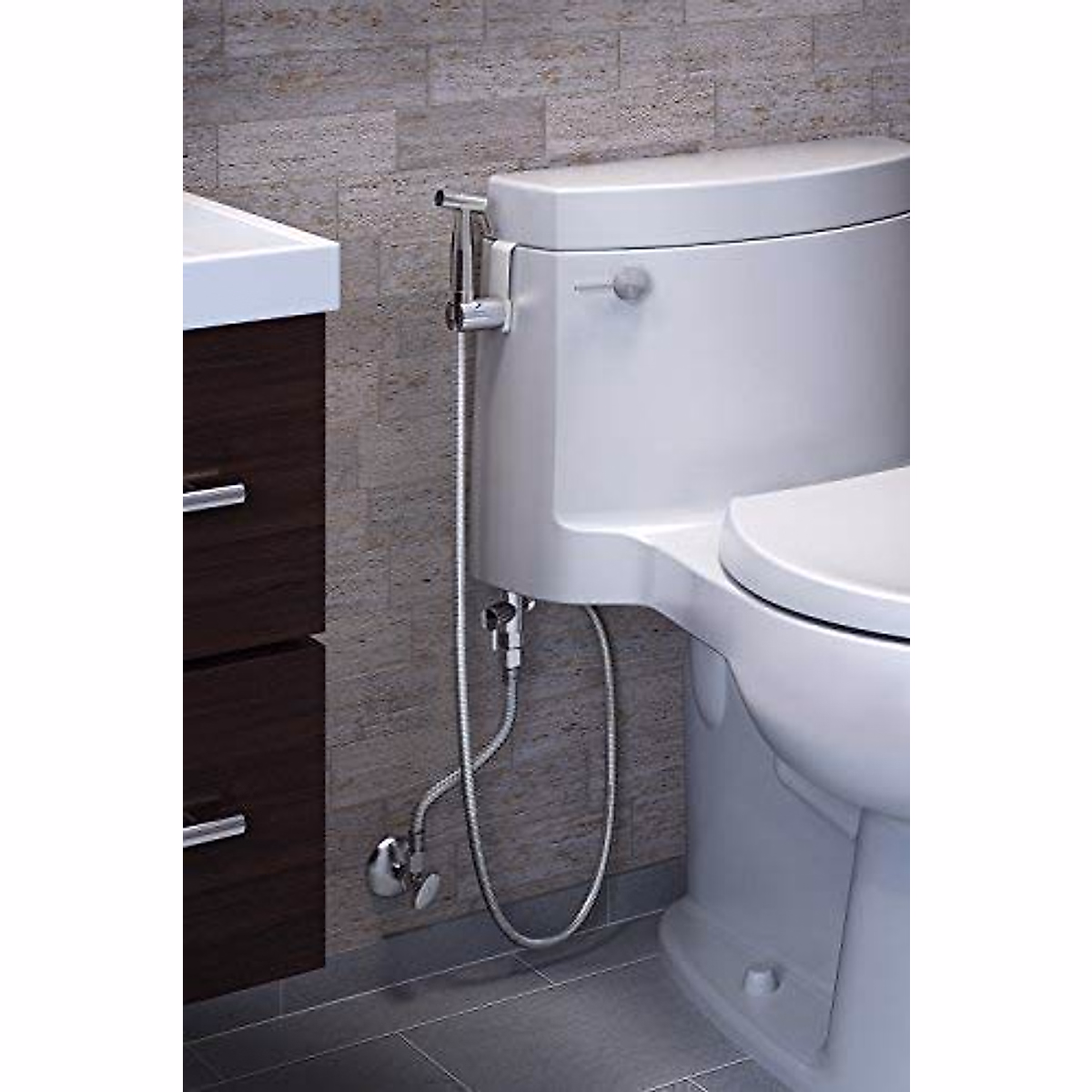 Brondell CSL-40 CleanSpa Luxury Hand Held Bidet Shattaf Sprayer, Silver