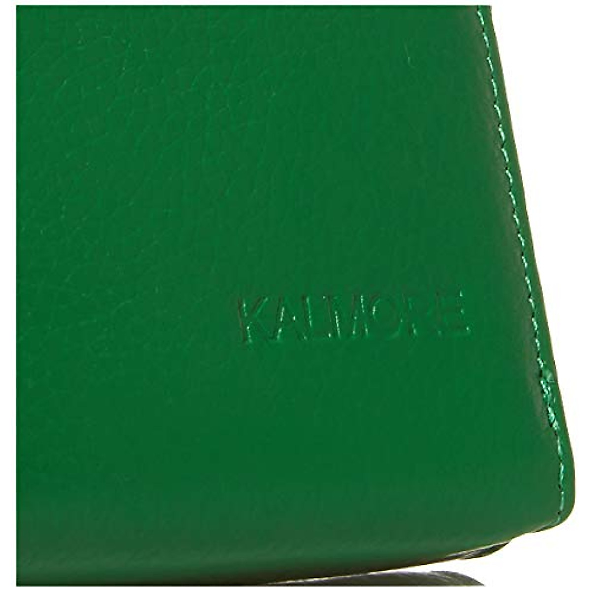 KALMOR Wallets for Women Leather Double Zipper RFID Blocking Purse with Coin Pocket, Green, 4. 25” x 3. 0” x 1.5”