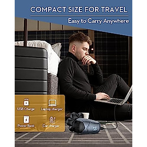 Detachable Head Shavers, Kibiy Electric Razor IPX7 Waterproof for Bald Men, Wet/Dry LED Display Rechargeable 7D Rotary Shaver Grooming Kit with Type-C Charge