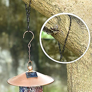 XDW-GIFTS 4 Pack 25.5 Inch Hanging Chain with Hooks for Hanging Bird Feeders, Birdbaths, Planters, Lanterns, Wind Chimes, Baskets, Billboards, Decorative Ornaments, Outdoor Indoor Use (Black)
