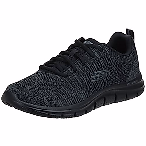 Skechers Men's Track Front Runner Lace-up Sneaker Oxford, Black/Black, 14