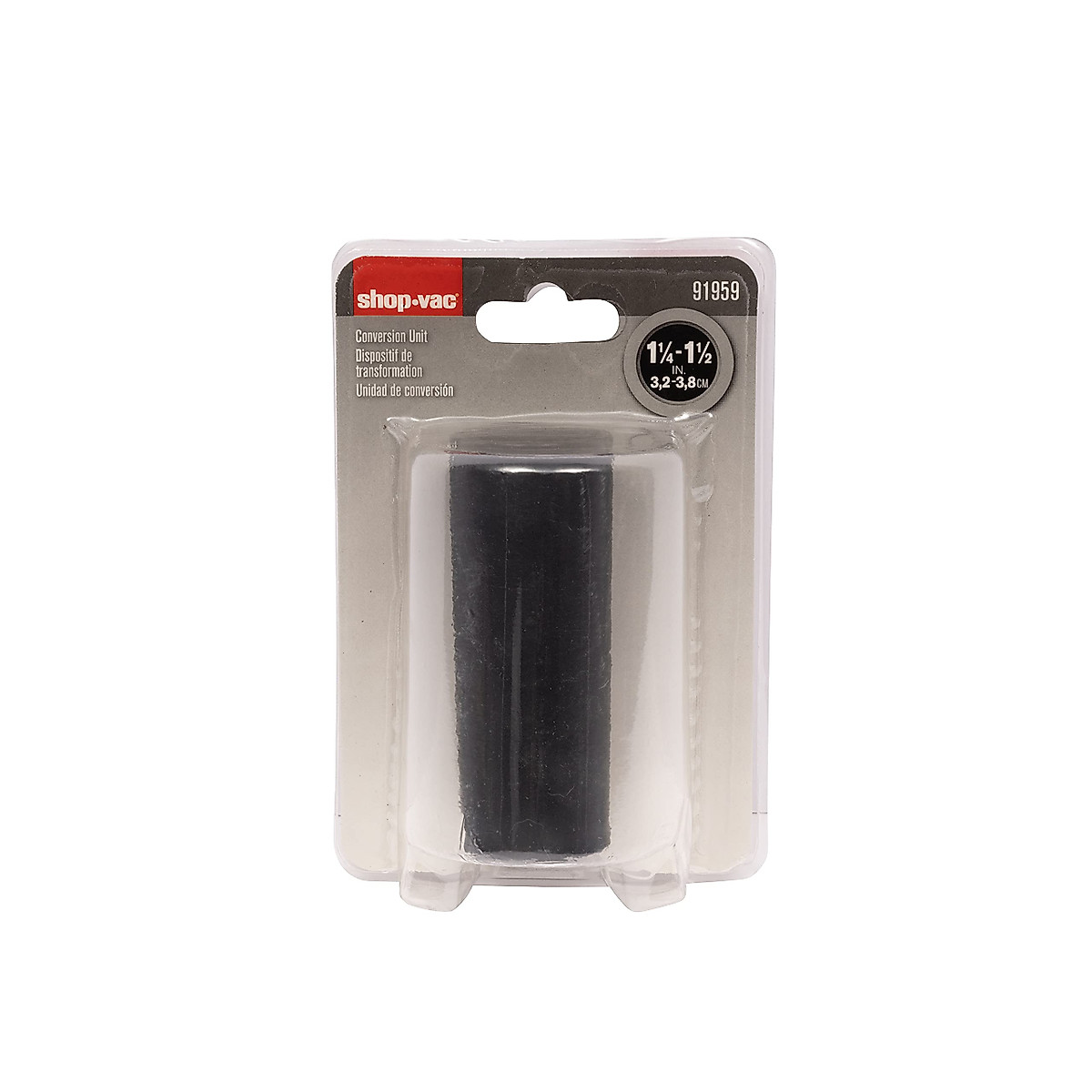 Shop-Vac 9195900 Conversion Unit Accomodates -1/4 in. Hose to 1-1/2 in. Diameter Tools, Black, (1-Pack)