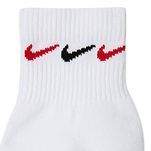 Nike Men`s Dri-FIT Everyday Plus Cushioned Training Ankle Socks 3 Pack (W(DH3827-902)/O, Large)