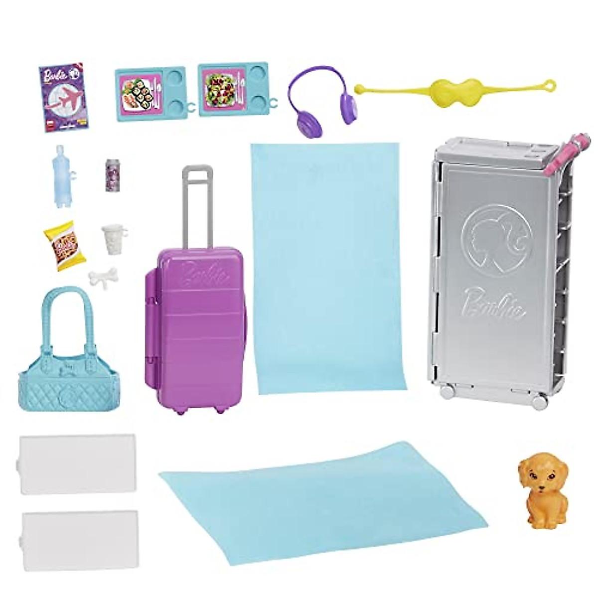 Barbie Airplane Playset, Dreamplane with 15+ Accessories Including Puppy, Snack Cart, Reclining Seats and More (Amazon Exclusive)
