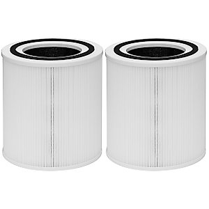 Asheviller TT-AP005 Filter Replacement, Compatible with TaoTronics TT-AP005 Air Purifier, 3-in-1 Pre-Filter, H13 Grade True HEPA and Activated Carbon Filter, 2 Pack