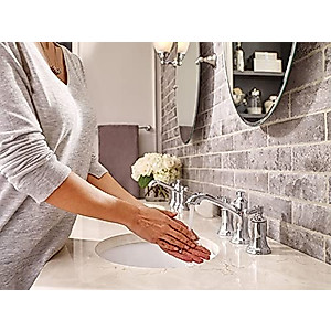 Moen Dartmoor Chrome Two-Handle Low Arc Bathroom Faucet, Valve Sold Separately, T6805