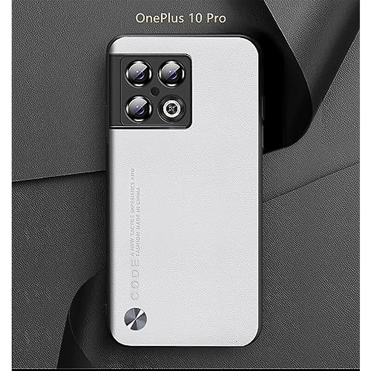 Puxssul for OnePlus 10 Pro 5G Case, Soft TPU Artificial Leather case,Extremely Light Ultra-Light Camera Protection Leather Cover Case for OnePlus 10 Pro 5G (White)