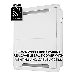 SAMSUNG QN50LS03BAFXZA 50" The Frame 4K UltraHD Smart QLED TV with a Sanus SA-IWB17-W1 17" TV Media in-Wall Box (2022)