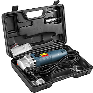 VEVOR Electric Metal Nibbler 380W Nibbler Metal Cutter 1800RPM High Speed Rotor 0.07in/1.8mm Thickness Metal Nibbler 220V w Replaced Blades Storage Case for Cutting Stainless Steel, Aluminium, Plastic