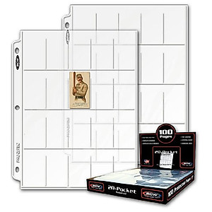 BCW 20 Pocket Tobacco Card Pages, 25 ct