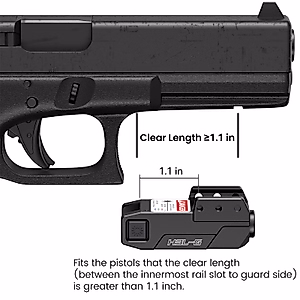 Votatu H3L-G Green Laser Sight, Aluminum Ultra Low Profile Picatinny Mount Green Dot Sight, Strobe Mode Available, Magnetic USB Rechargeable and Ambidextrous Control