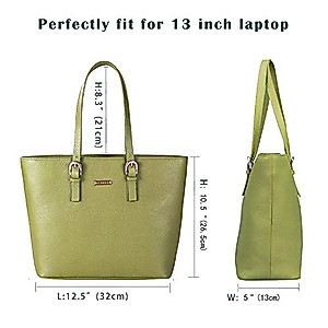 Banuce Leather Handbags for Women Purse Large Capacity Shoulder Tote Bag for A4 and 9.7 Inch iPad