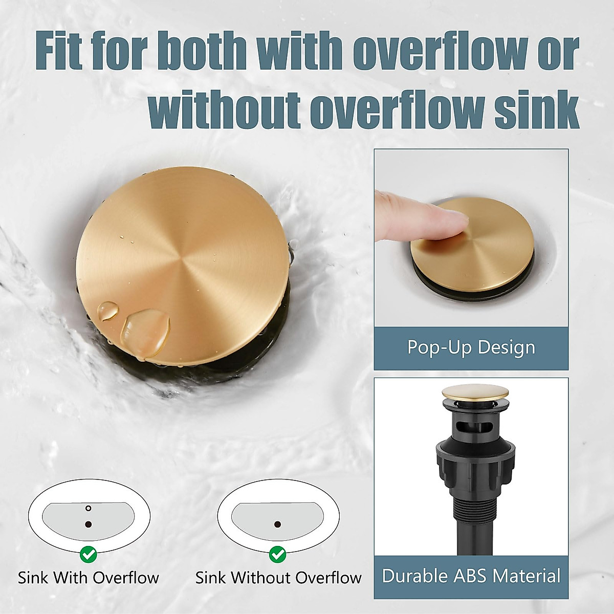 Aolemi Antique Brass 4 Inch Centerset Deck Mounted Bathroom Sink Faucet Vintage with 2 Cross Handles RV Mixer Tap Basin Vanity Lavatory Utility for Sink 3 Hole Include Water Hose & Pop Up Drain