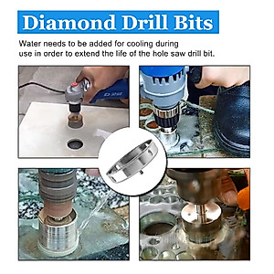 Luomorgo 115mm/4 1/2 inch Diamond Hole Saw, 1.1 inch Cutting depth Diamond Diamond Drill Bits for Glass Ceramic Marble Porcelain Tile Granite Quartz Gemstone