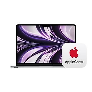 Apple 2022 MacBook Air Laptop with M2 chip: 13.6-inch Liquid Retina Display, 8GB RAM, 512GB SSD Storage; Space Gray with AppleCare+ (3 Years)