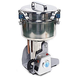 Grain Grinders, 2000g 110V Commercial Electric Herb Mills Spice Grinder Stainless Steel Food Grinding Machine 270° Swing Type Power Mill & Grinder for Coffee Bean Nut, 60-350 Mesh Degree of Crushing