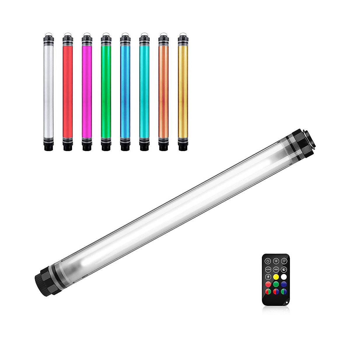 uyled Handheld Photography Light Professional LED Video Light Wand 12 Lighting Mode, Stepless Dimming,CRI≥95 IP68 Waterproof with10400mAH Rechargeable Battery 3000k 5750k RGB Colorful Stick