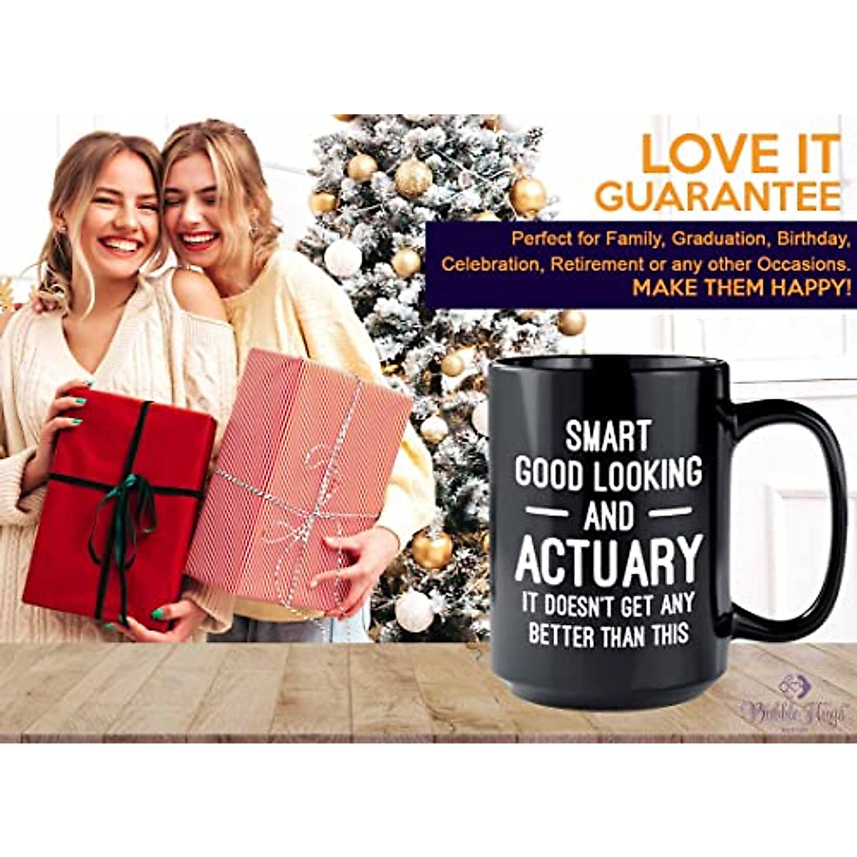 Actuary Coffee Mug 15oz Black - Smart Good Looking Actuary - Actuaries Insurance Statiscian Accountant Analyst Auditor Data Scientist Bussiness Finance CPA