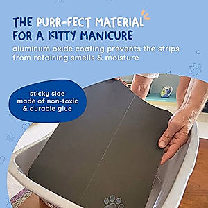 Kitty Cure Litter Box Emery Board and Manicure Strips, Scratch Liner for Litter Box, Nail File for Cats