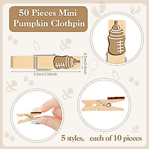 Patelai 321 Pcs Baby Shower Games Supplies, 5 Sets (50 Cards Each) Activities Cards with 20 Pencils 1 Don't Say Baby Sign 50 Clothespin(Kraft Style)