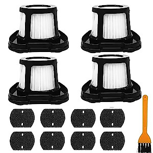 2284W Filter Compatible with Bi-ssell Pet Hair Eraser Hand Vacuum 2284W, 2390, 2389, 2390A, Replace Parts for 1614212, 1614203, 1614204, Pack 4 Filter and 8 Foam Filter
