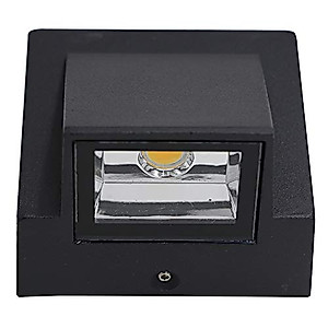 BRILLRAYDO 3W LED Outdoor Exterior Wall Step Down Light Fixture Lamp Black Finish Warm White