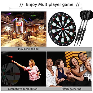 sanfeng Professional Soft Tip Darts Set 20 Grams W/ 50 O-Rings- 30 Darts Plastic Tip + Black Aluminum Shafts + 6 Standard Flights + Portable Case for Electronic Dart Board