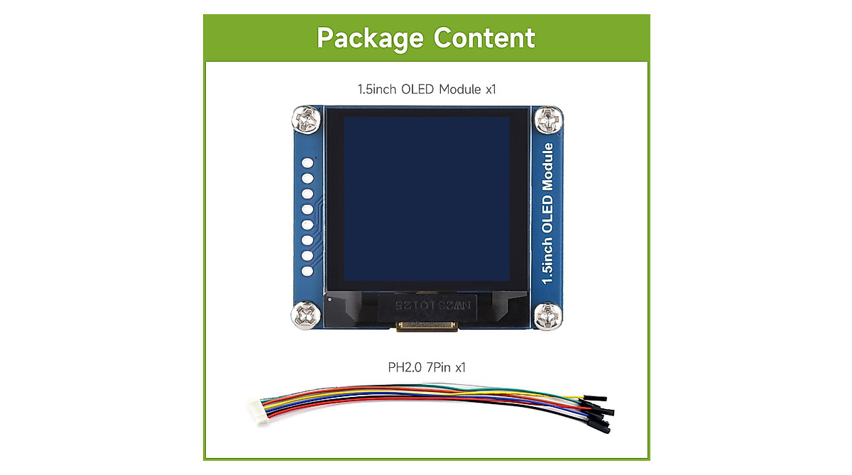 Waveshare 1.5inch OLED Display Module 128x128 Pixels with SPI/I2C
