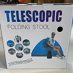 Bigvendedor Sturdy, Lightweight, Retractable Folding Bench for Adult Camping Chairs Suitable for Outdoor Fishing Excursions Gardening Trips and barbecues (Blue)